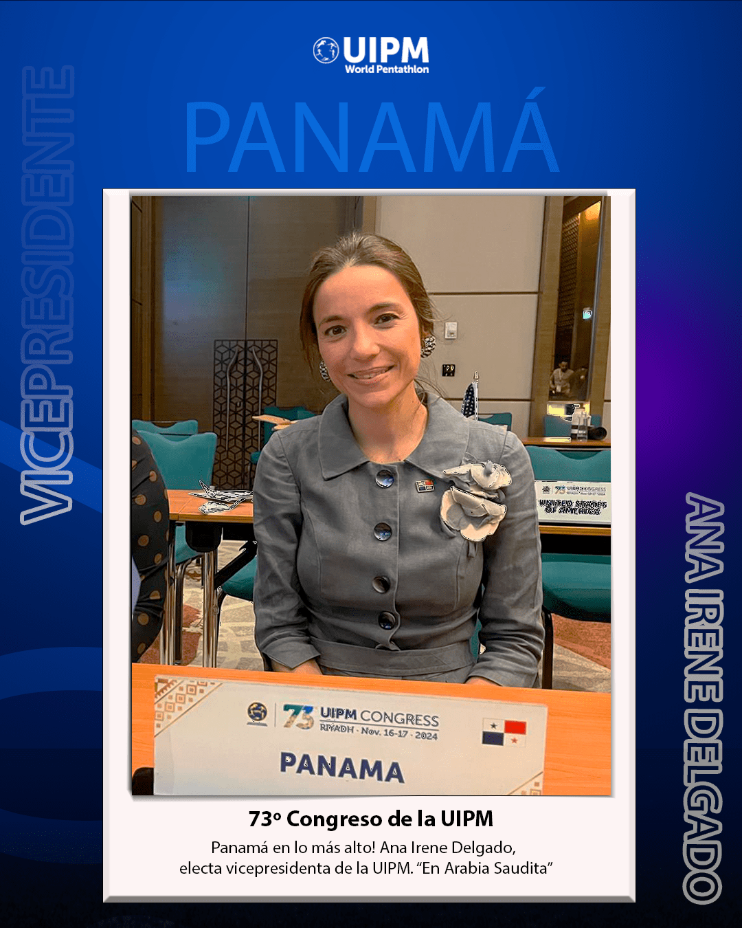 Ana Irene Delgado Vicepresidente Mundial de la UIPM | Pandeportes